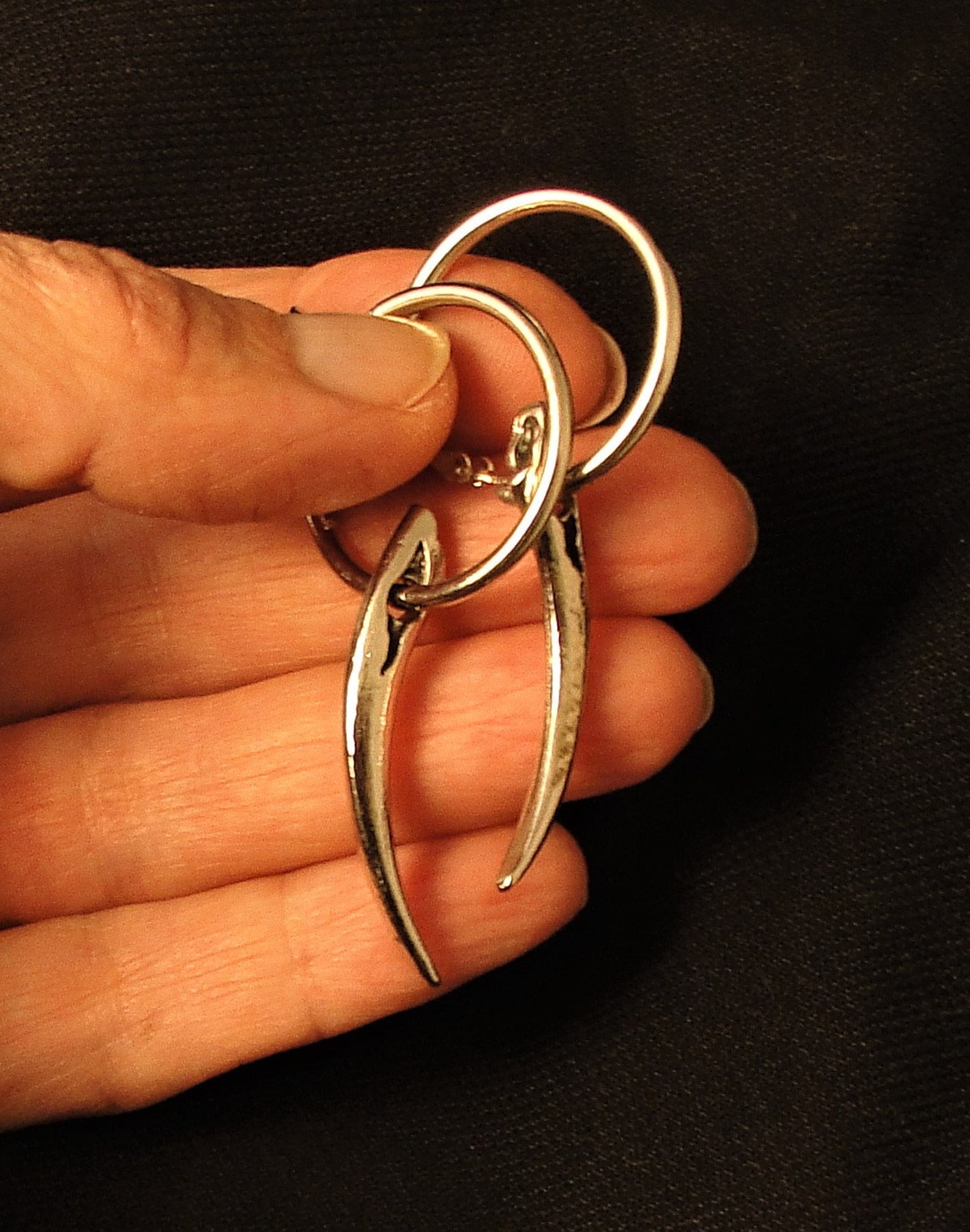 Vampire Earrings, Fang Earrings, Hoop Earrings, Gothic Jewelry ...