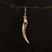 Gothic Jewelry, Single Fang Earring, Fang Drop Earring, Fang Earring ...