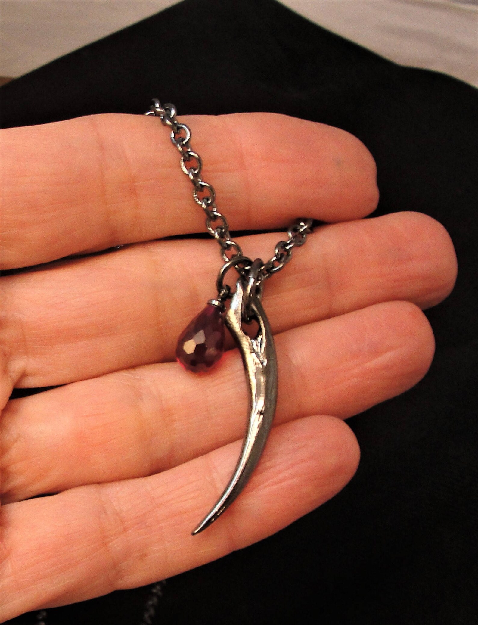 Fang Necklace Gothic Jewelry Vampire Fang Necklace Vampire - Etsy