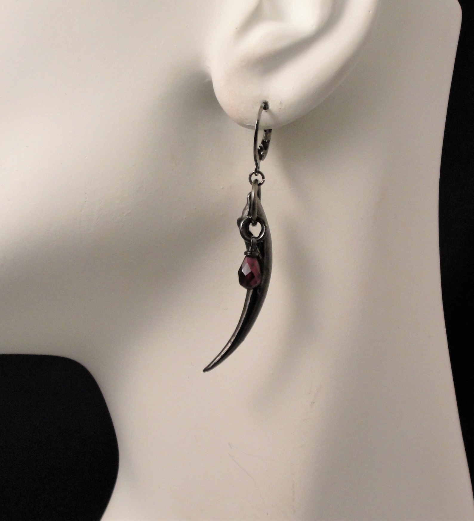 Gothic Jewelry Fang Earrings Hoop Earrings Fangs Blood | Etsy