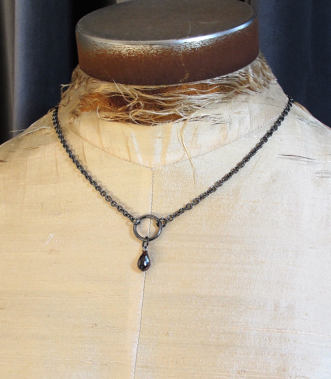 Gothic Jewelry Goth Fashion Goth Necklace Red Stone Goth | Etsy