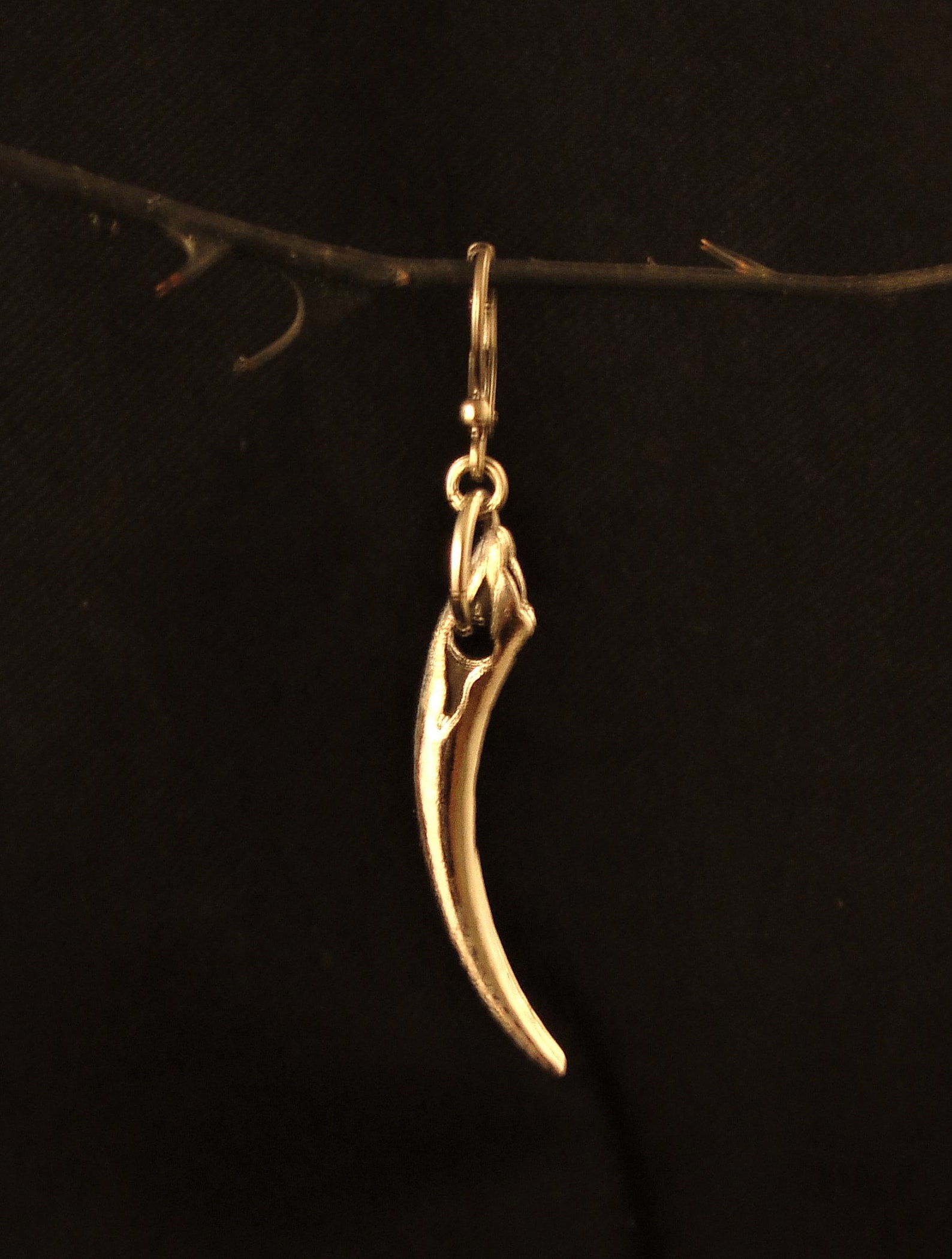 Gothic Jewelry Single Fang Earring Fang Drop Earring Fang | Etsy