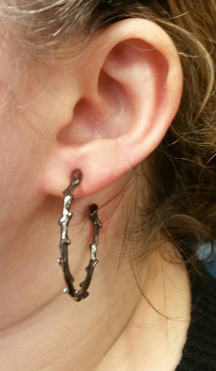 Hoops Gothic Jewelry Thorn Jewelry Gothic Hoop Earrings - Etsy