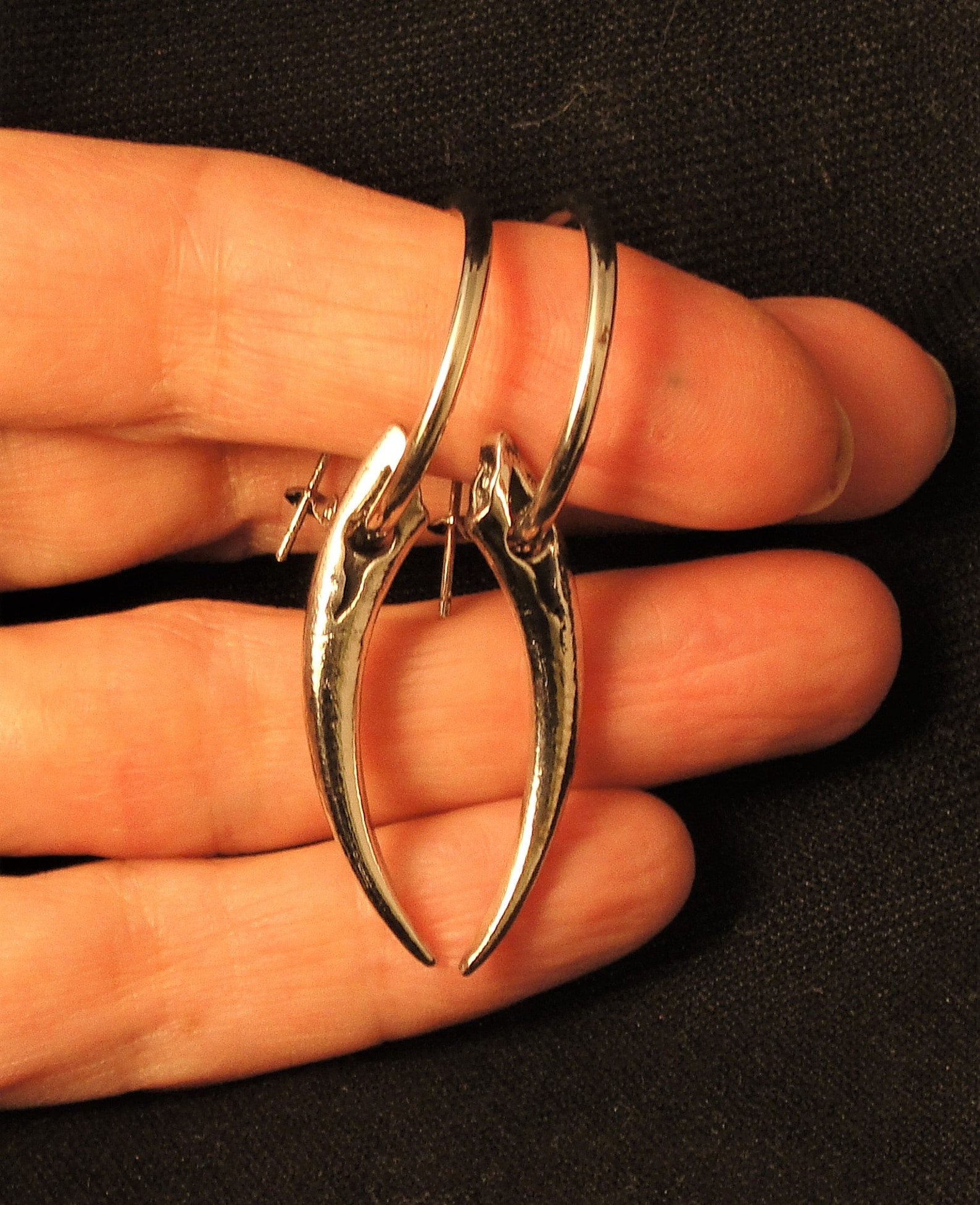 Vampire Earrings, Fang Earrings, Hoop Earrings, Gothic Jewelry ...