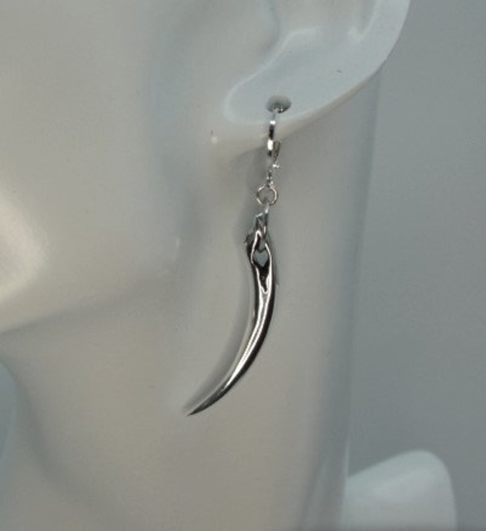 Gothic Jewelry Single Fang Earring Fang Drop Earring Hoop - Etsy