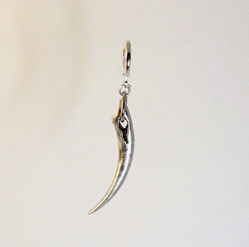 Gothic Jewelry Single Fang Earring Fang Drop Earring Hoop - Etsy