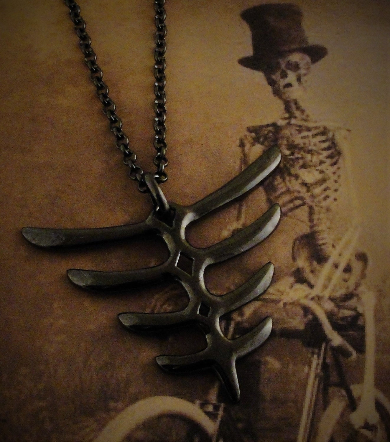 Sale 50% Off! Dark Jewelry, Goth Necklace, Gothic, Goth, Ribcage ...