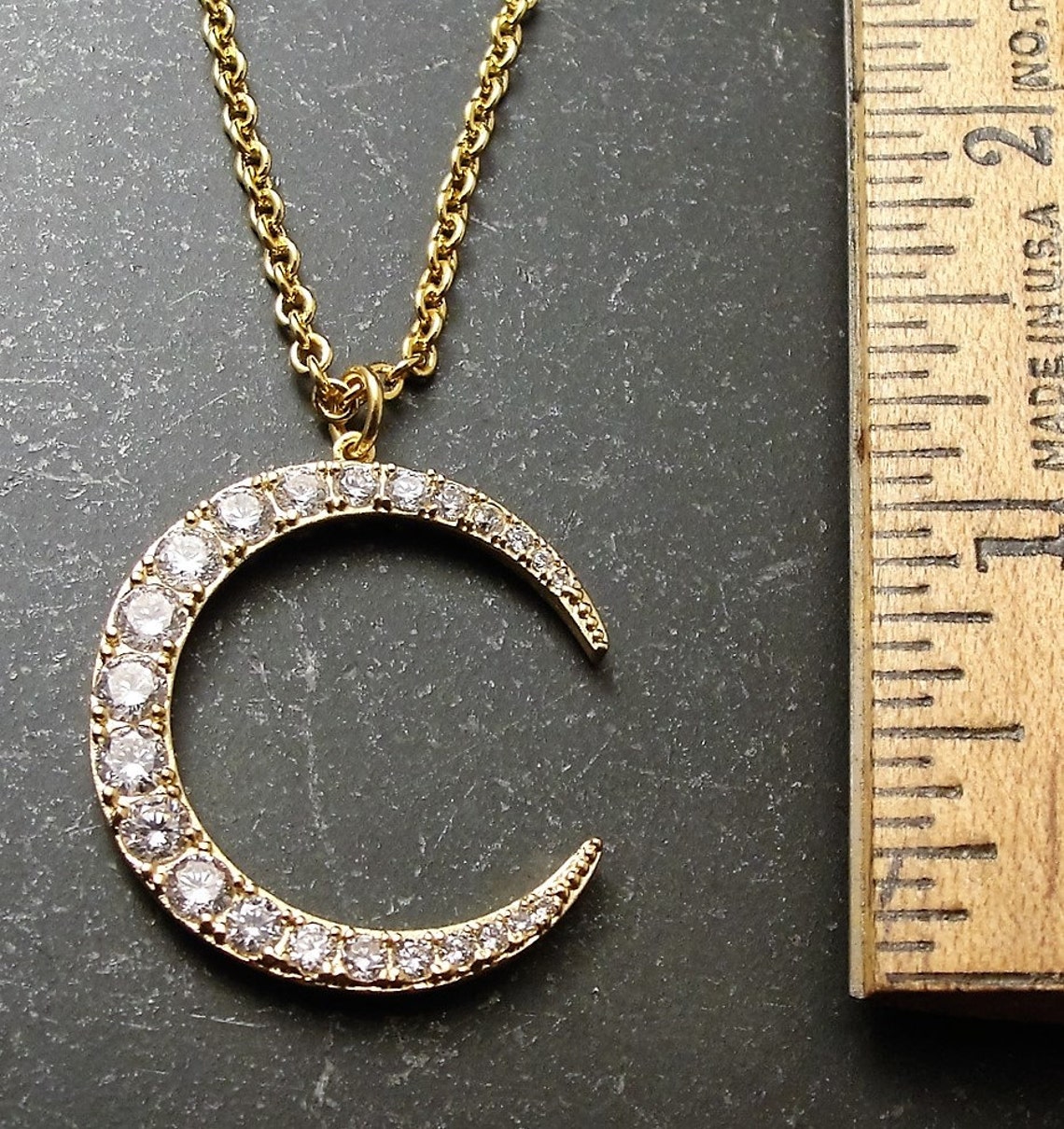 Moon Necklace, Moon Pendant, Moon Jewelry, Crescent Moon Necklace ...