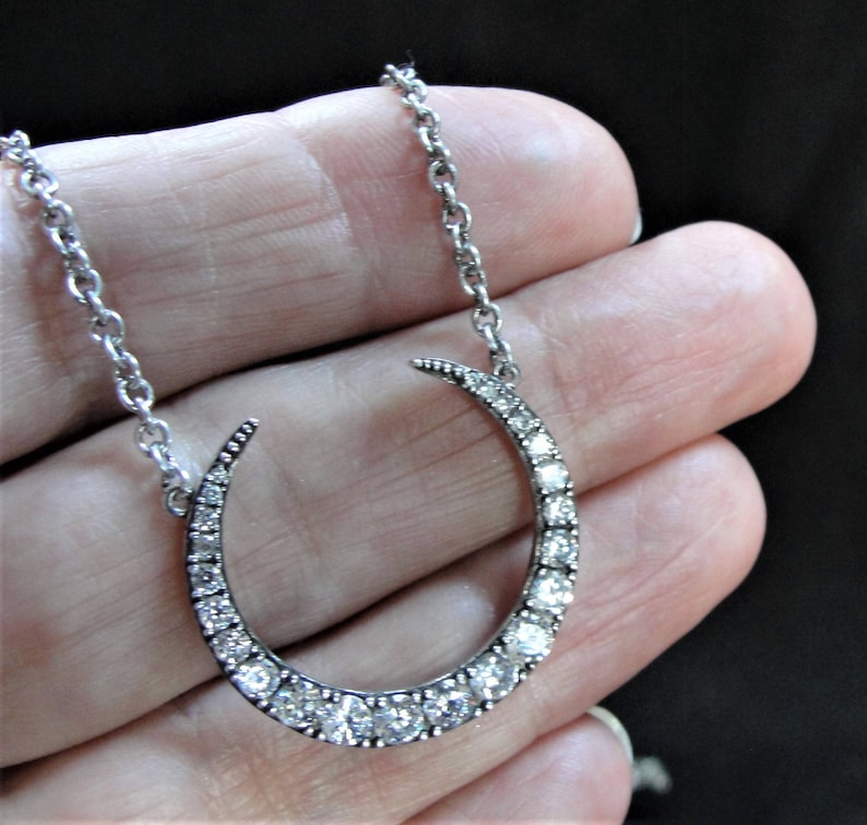 Gothic Jewelry Moon Jewelry Moon Necklace Crescent Moon - Etsy