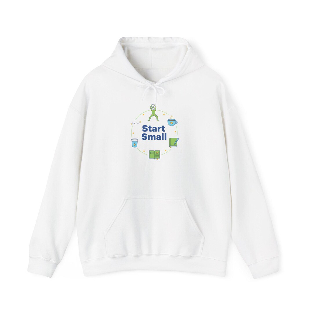 Start Small Morning Routine Hoodie | Wellness Icon, Habit Tracker ...