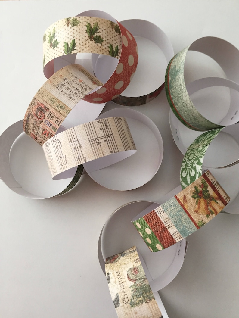 Christmas Paper Chain Garland Kit - Etsy