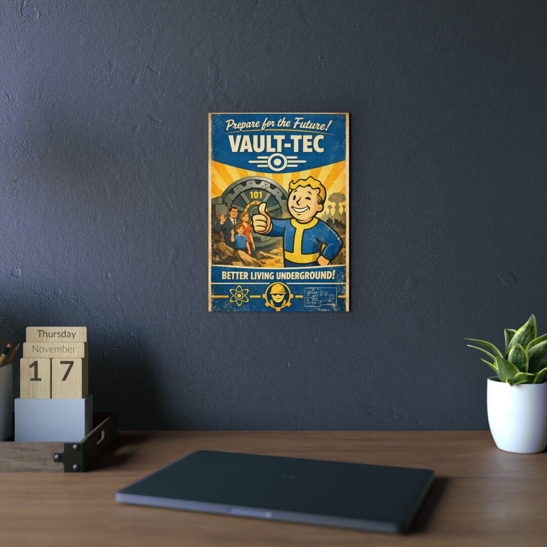 Vault-tec Poster Aluminum Composite Panel | 11.7" X 16.5" (vertical) - Etsy