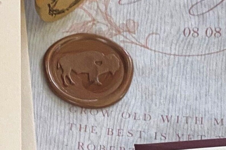 Wax Seal Buffalo Heart Design, Pre-made Sticker Wax Seals Set for ...