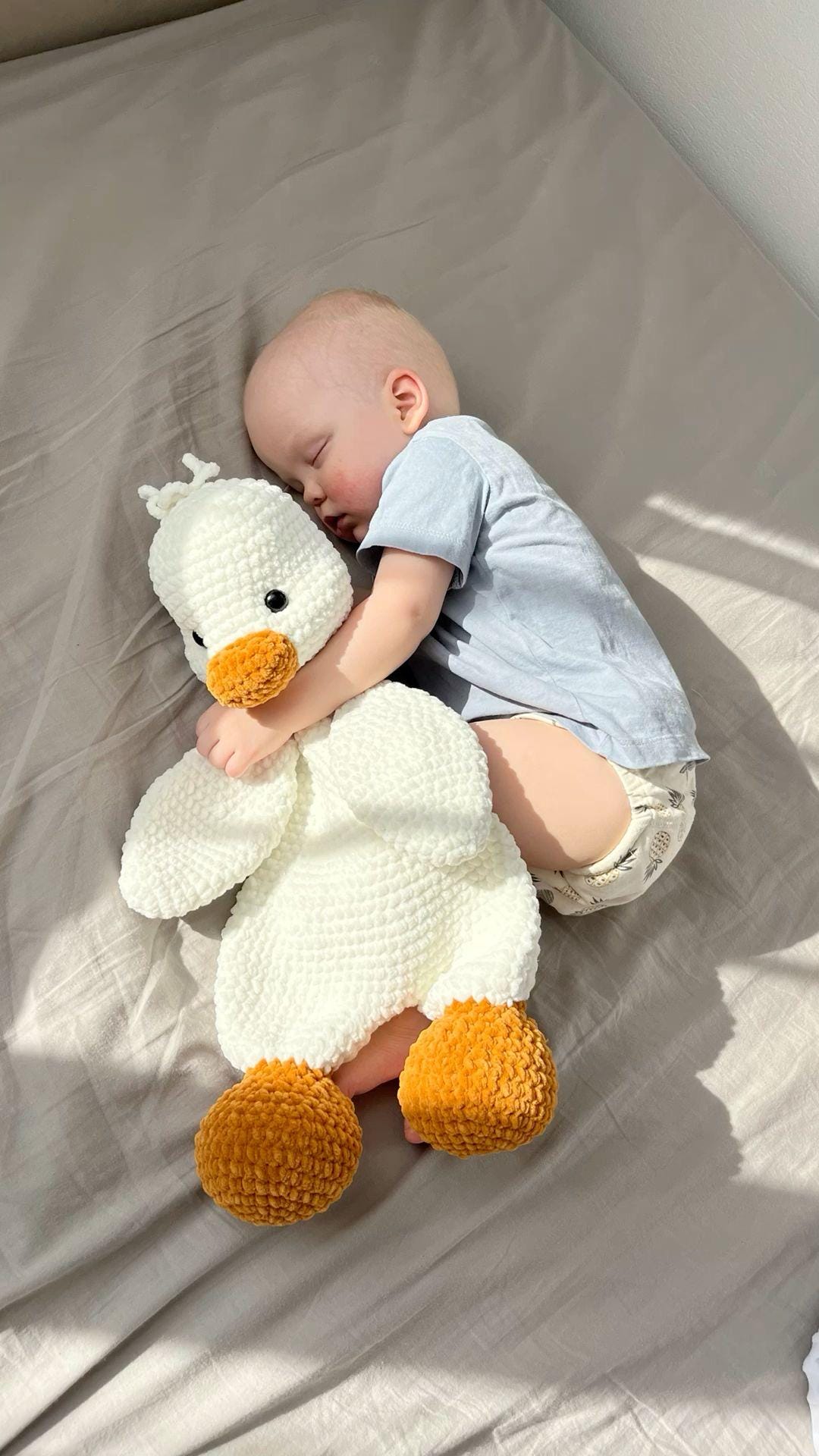 Handmade Crochet Sleep Buddy for Babies – Soft Montessori-inspired ...