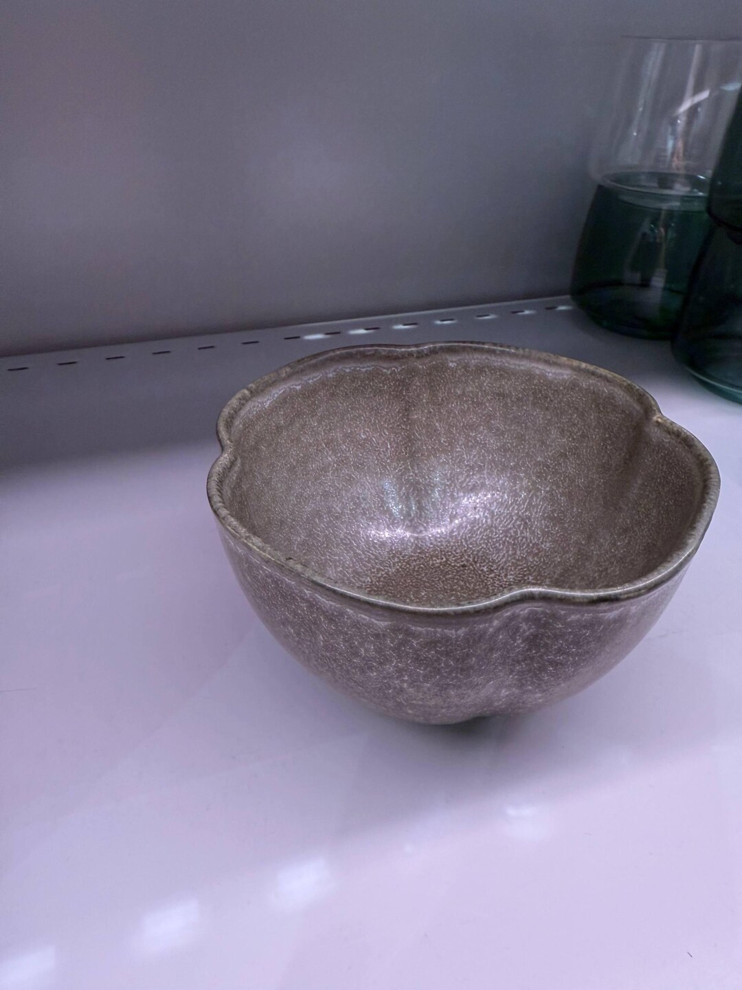 Aqua Striped Ceramic Bowl - Mint # Aqua - Etsy