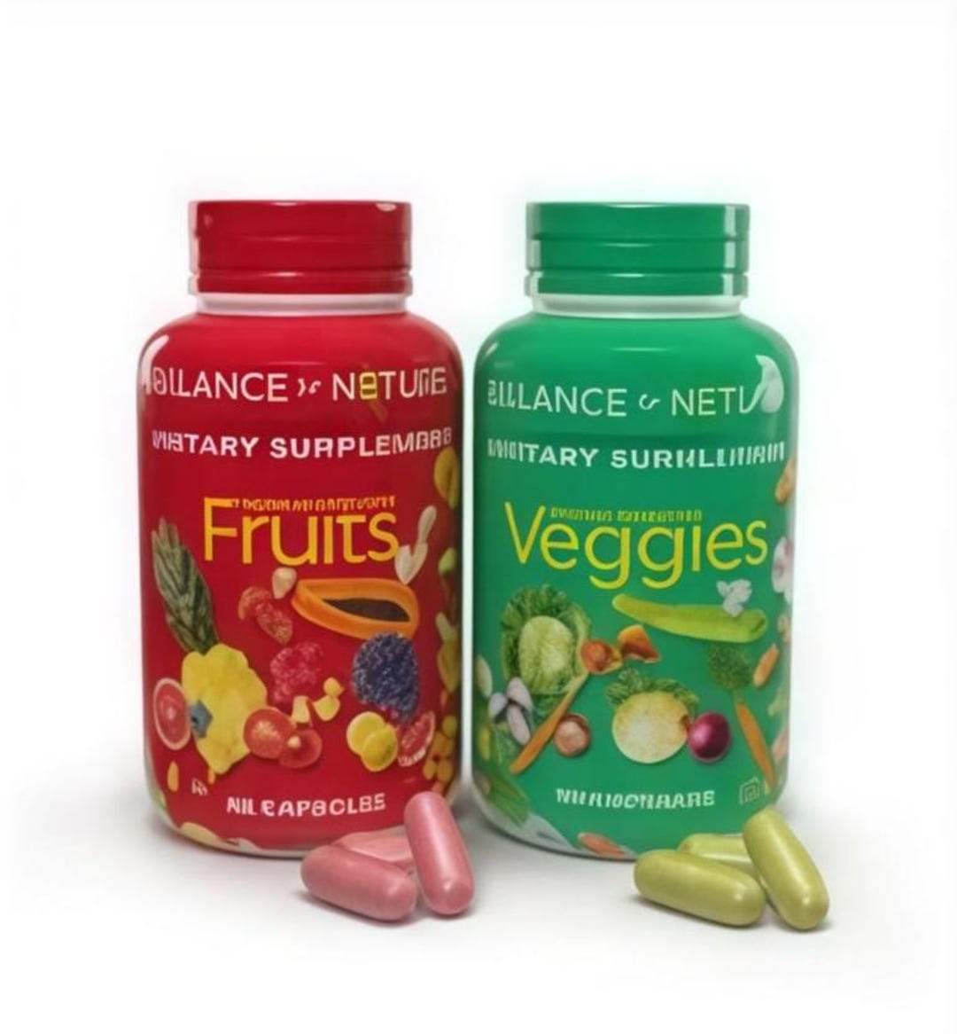 2 Pack, 90 Fruits and 90 Veggies Whole Food Supplement With Superfood ...