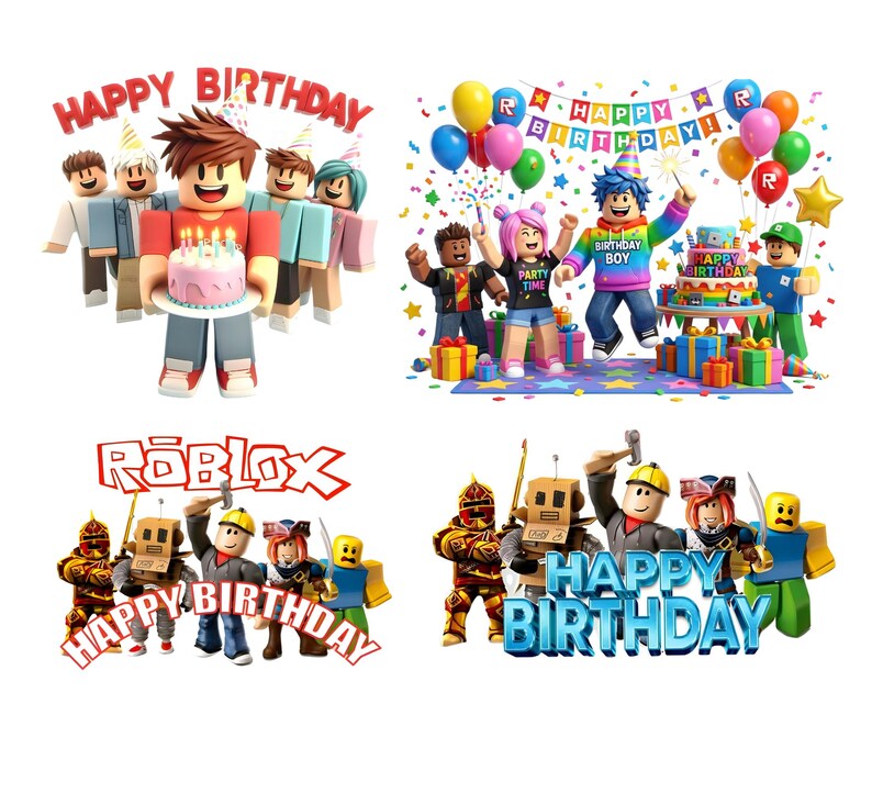 Roblox Clipart Bundle PNG | 30 Roblox Character Clip Art | Transparent ...