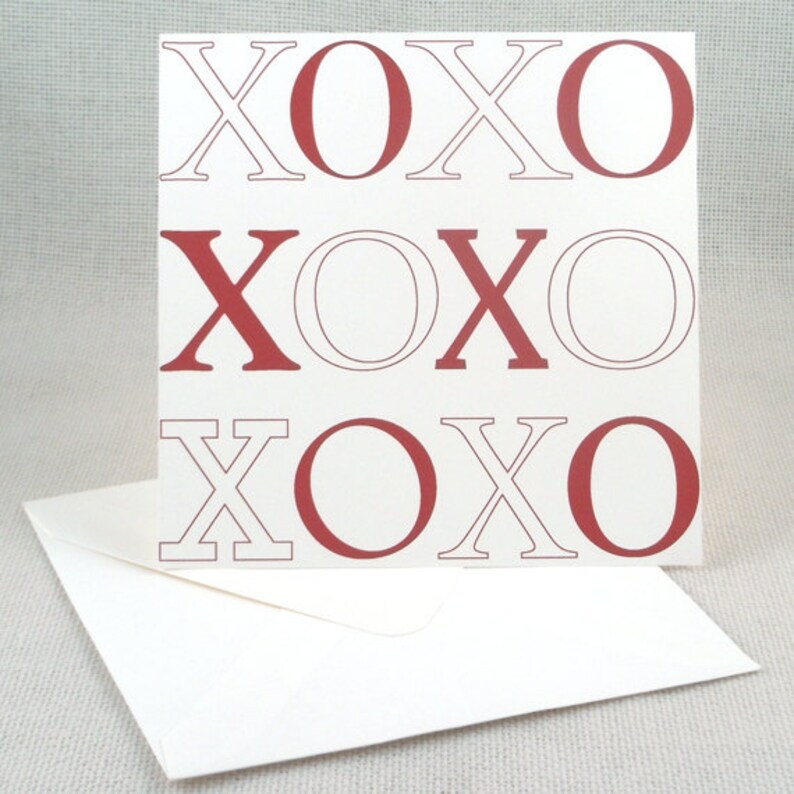 Cute and Stylish XOXO Card Greeting Card Send Hugs and Kisses to Show ...