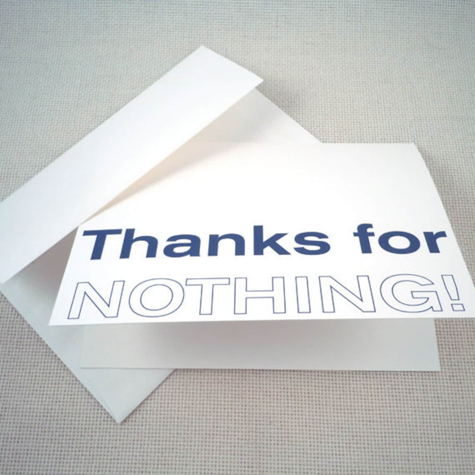 Thanks for Nothing Father's Day Card Funny and Sarcastic - Etsy