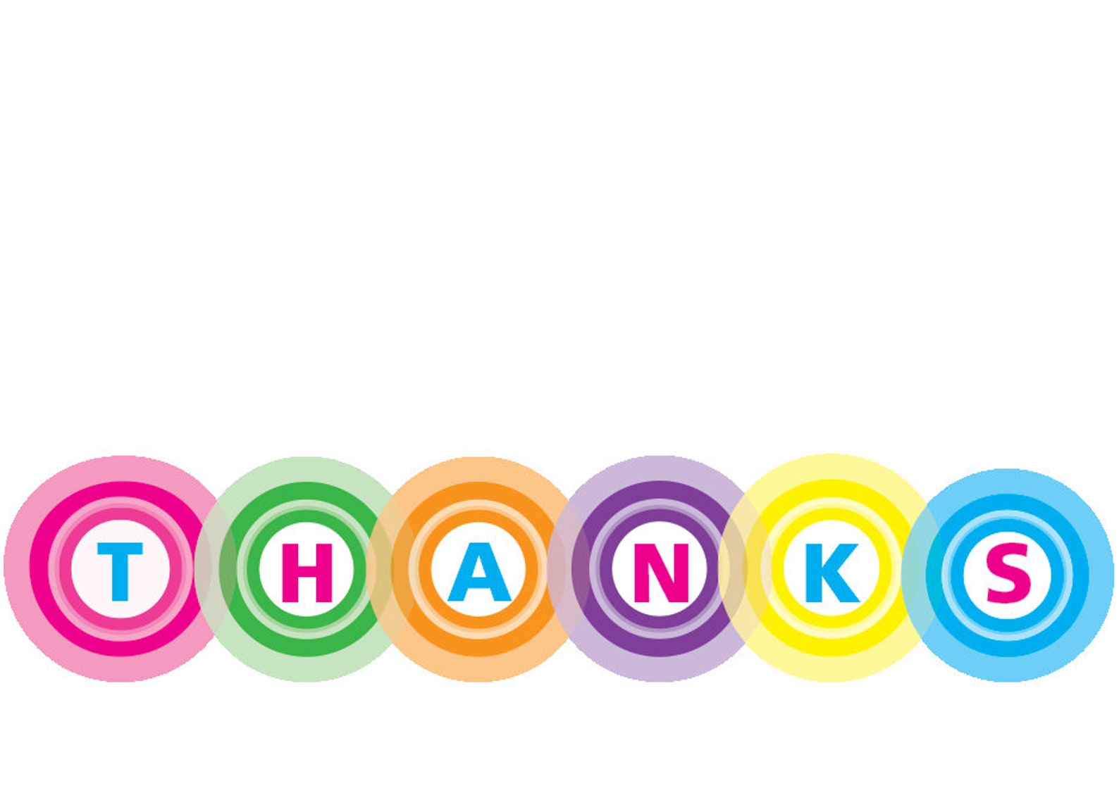 Colorful Concentric Circles Thank You Card - Etsy