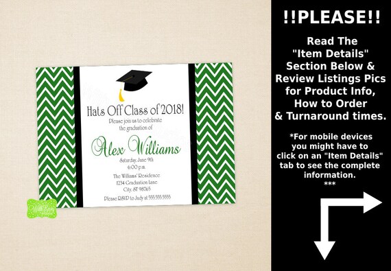 2018 Graduation Party Invitation Cards