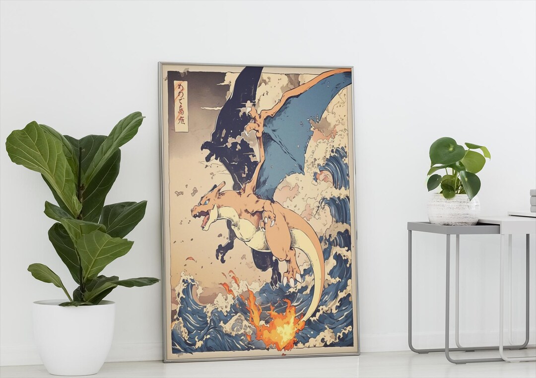 Pokemon Poster,charizard Pokèmon Print,high Quality Japanese Decor ...