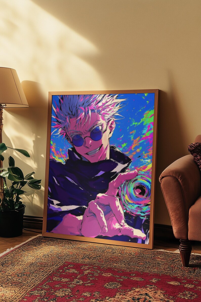 Gojo Satoru Poster,jujutsu Kaisen Digital Print,high Quality Japanese ...