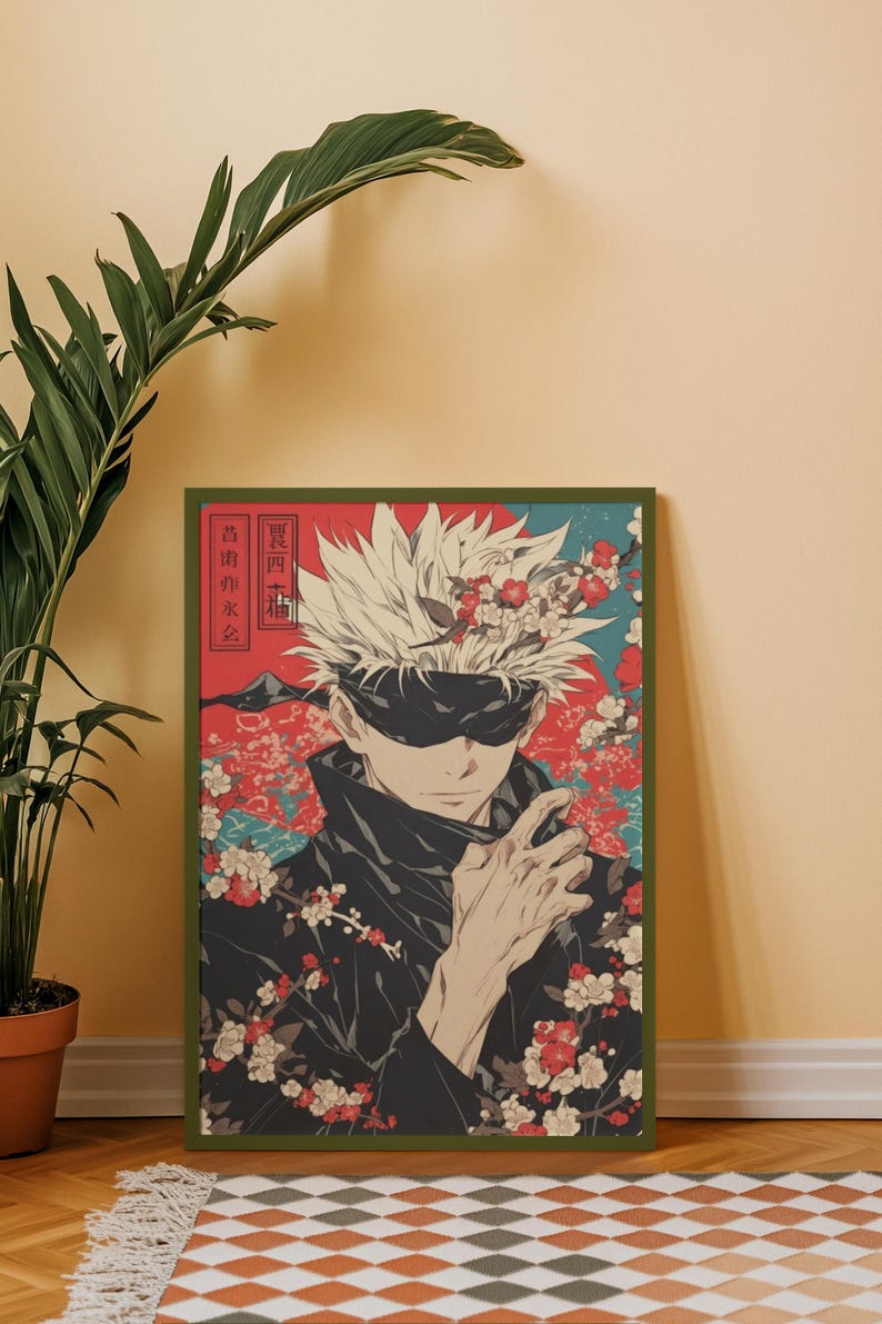 Jujutsu Kaisen Poster,gojo Satoru Print,jjk Wall Art,high Quality ...