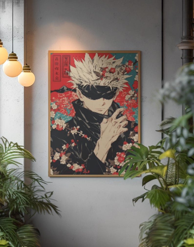 Jujutsu Kaisen Poster,gojo Satoru Print,jjk Wall Art,high Quality ...