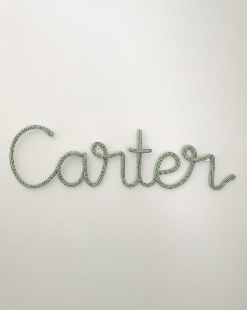 Knitted Wire Letters Template Tricord - Etsy