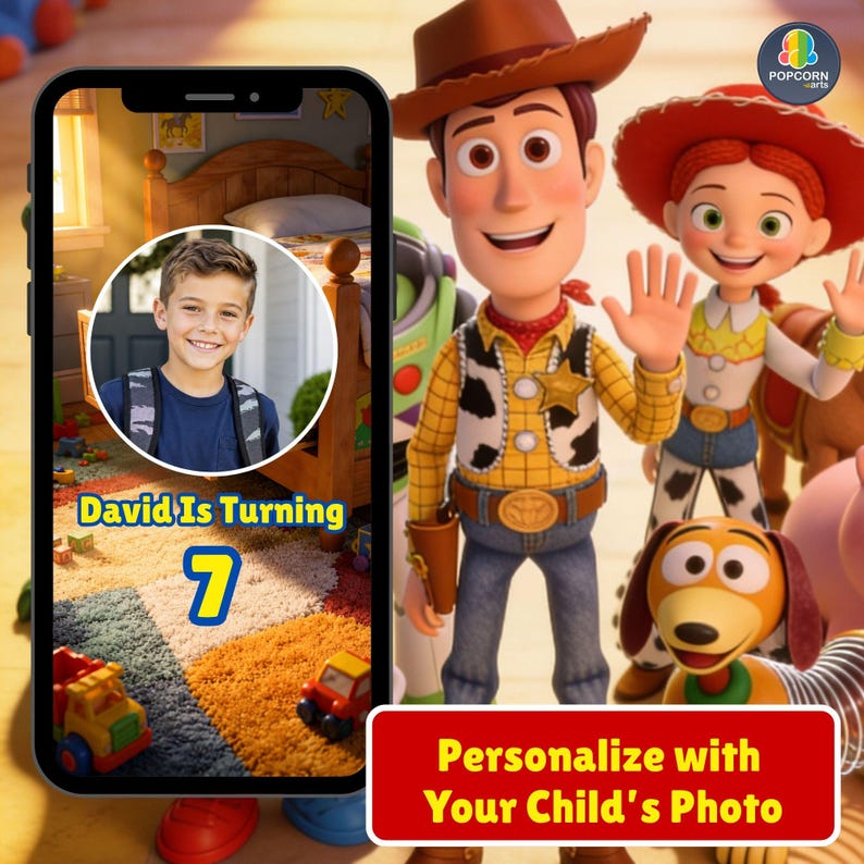 Toy Story Birthday Video Invitation, Animated Cowboy Space Ranger ...