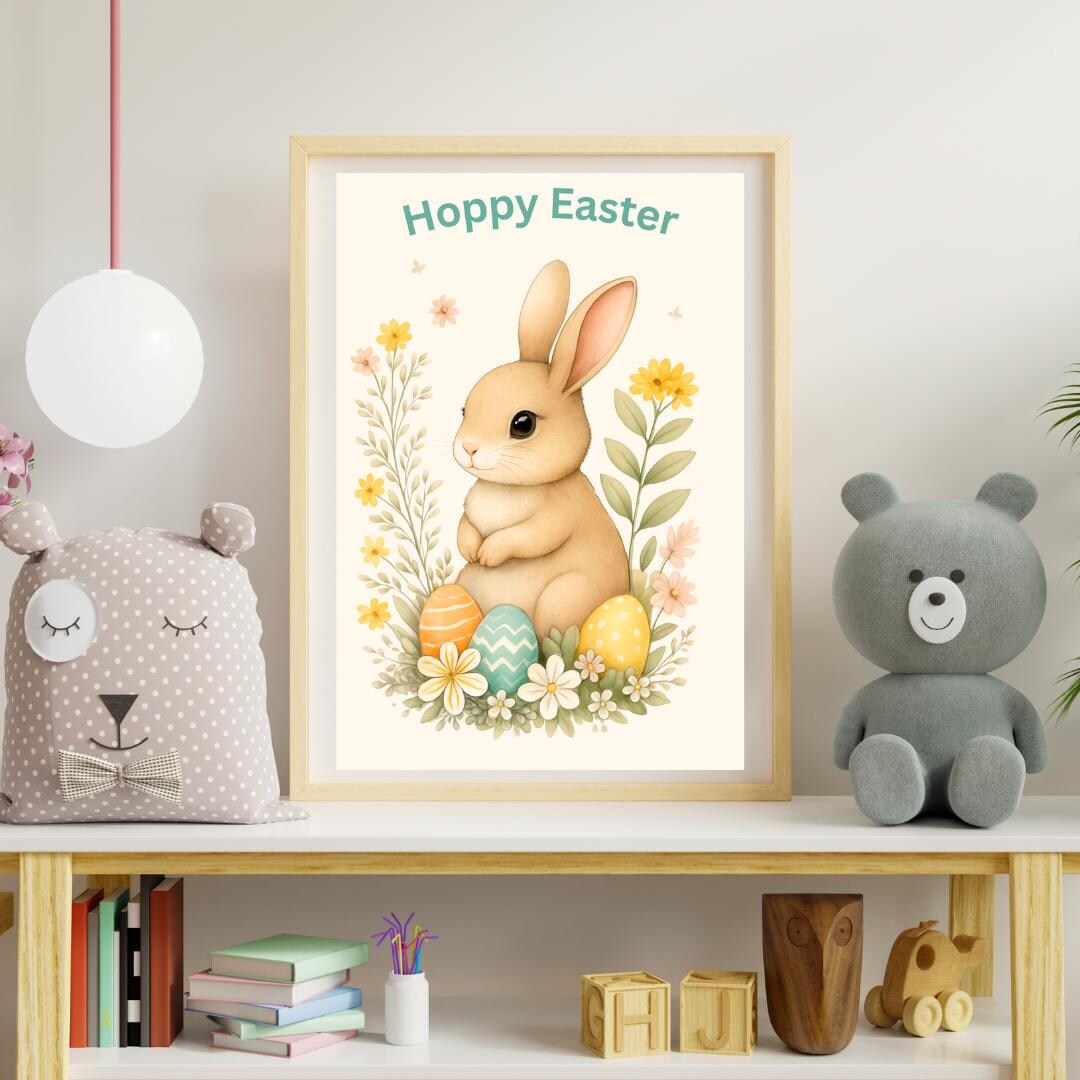 Hoppy Easter Poster - Etsy