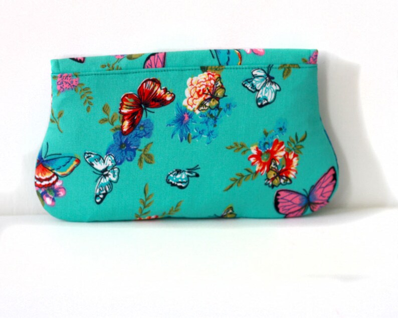 Butterfly Clutch Turquoise, Casual Clutch, Summer Clutch - Etsy