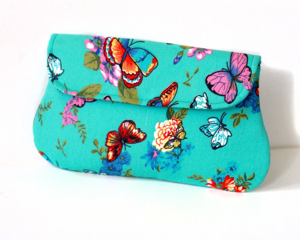 Butterfly Clutch Turquoise, Casual Clutch, Summer Clutch - Etsy