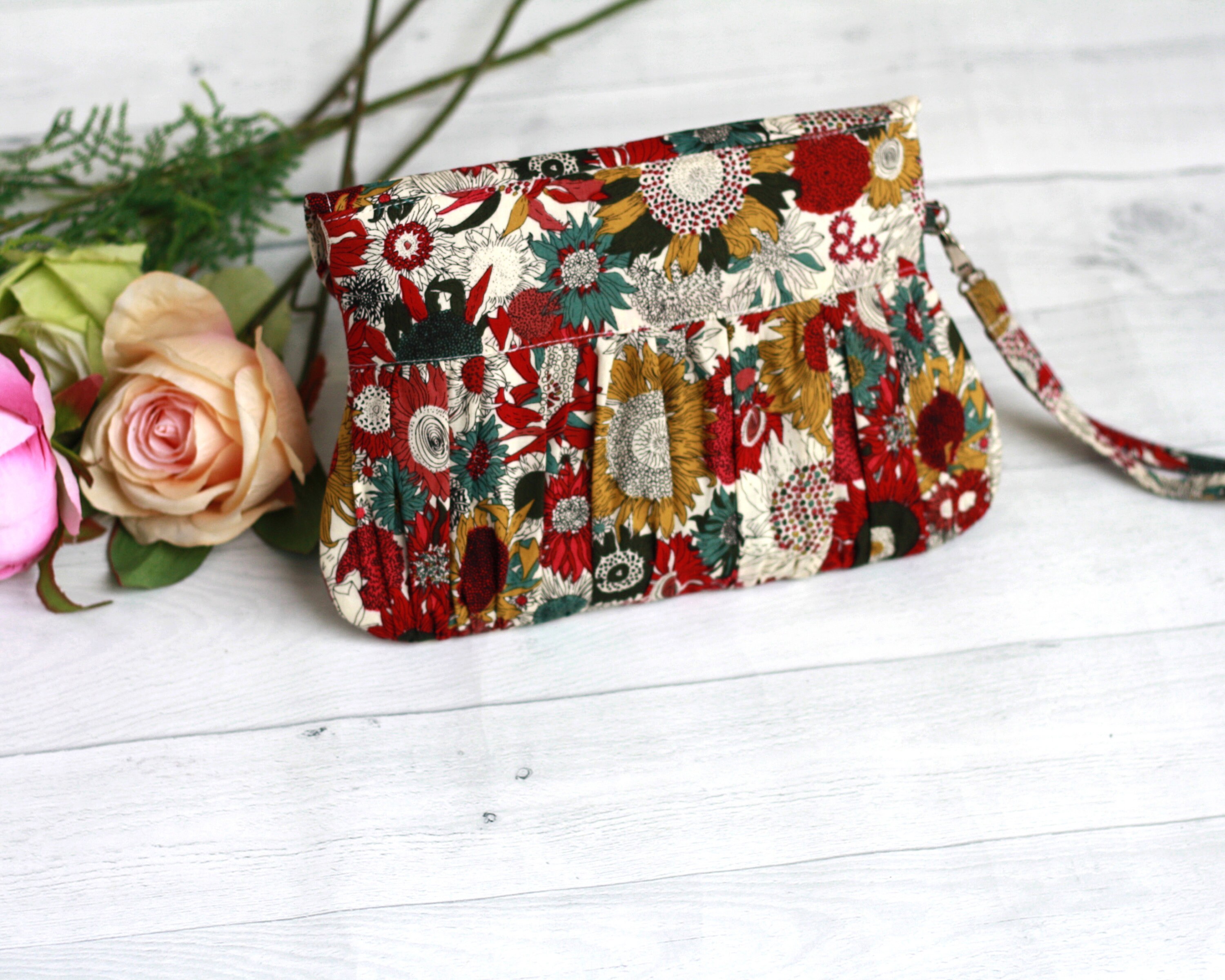 Burgundy Pleated Clutch Purse, Clutches & Evening Bag, Bridesmaid Gift ...