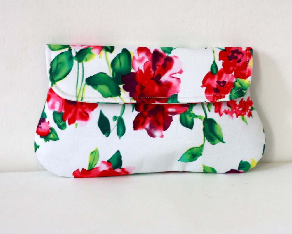 Pink Floral Clutch, Spring Summer Wedding Clutch, Bridesmaid, Clutch ...