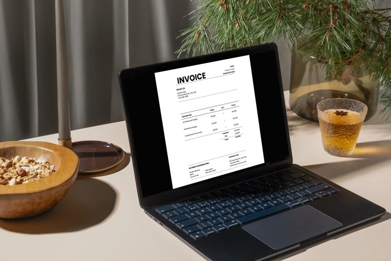 Editable Invoice Template – Modern Business Billing Form, Professional ...