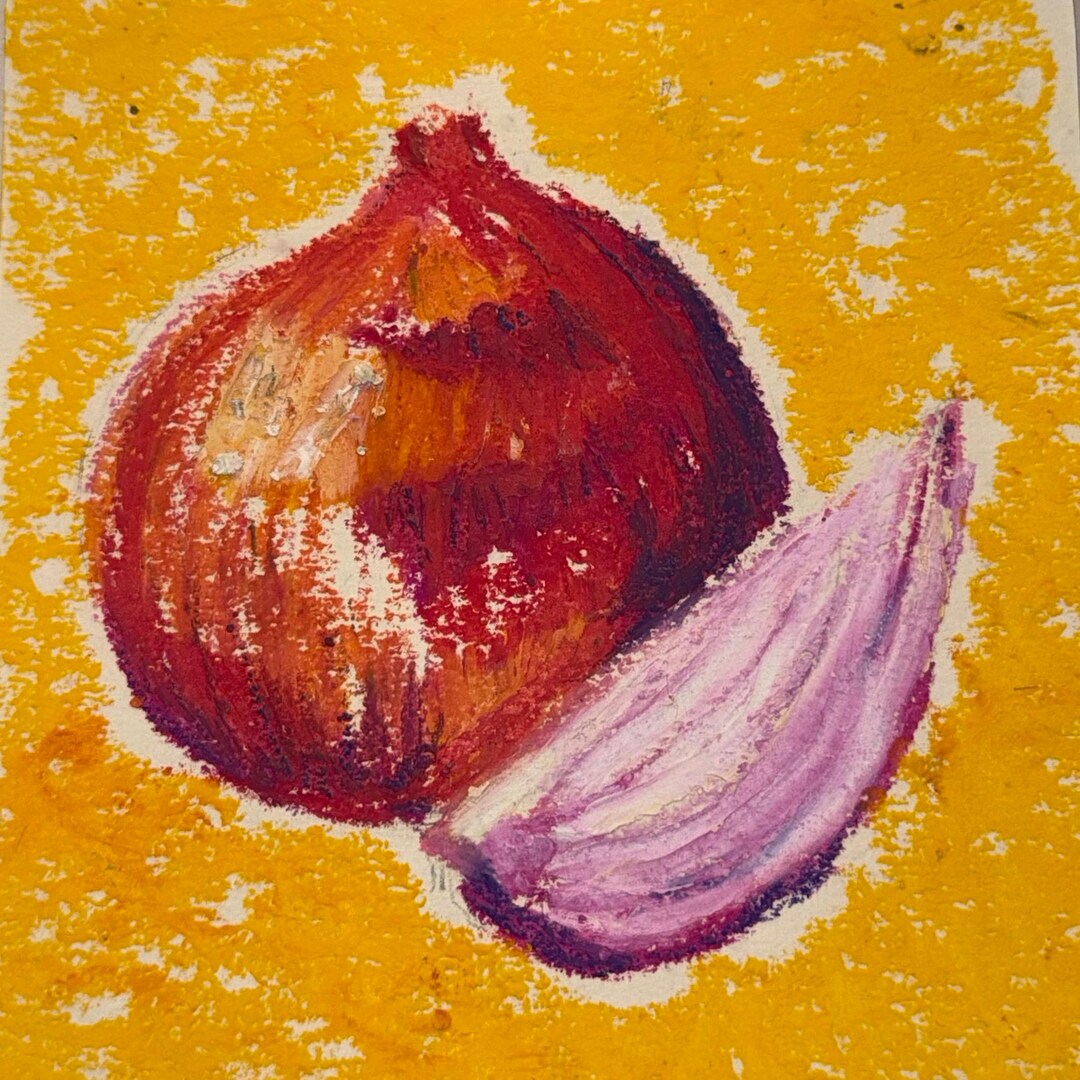 Red Onion Still Life – Square Oil Pastel Art Print (unframed) - Etsy ...