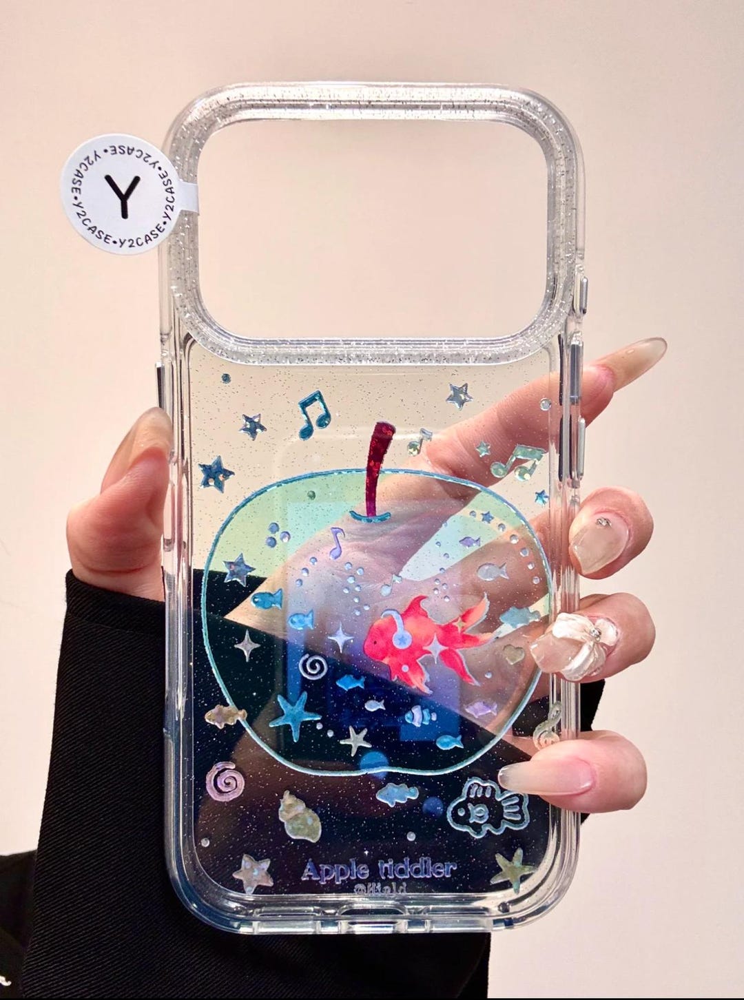 Cute Goldfish Bowl Glitter Case & Charm, Sea Ocean Animal Cover iPhone ...
