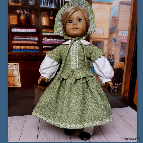 Addy American Girl Doll Dress Etsy
