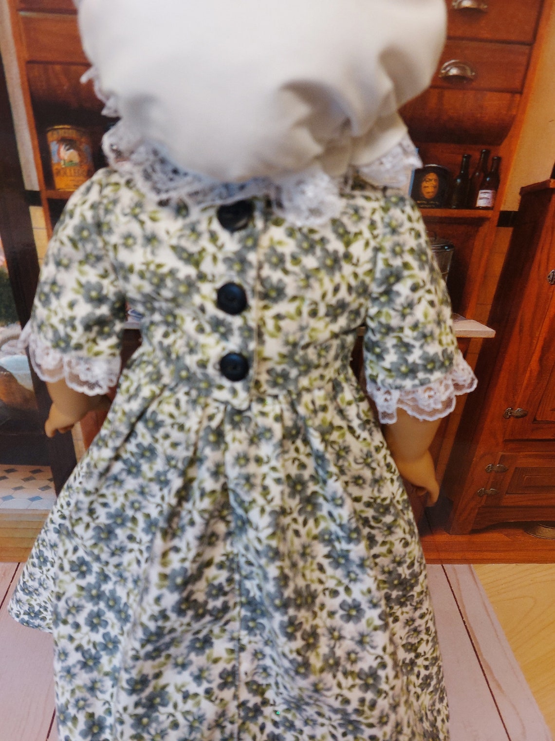 Colonial Day Dress With Apron Shawl and Mop Cap Fits - Etsy