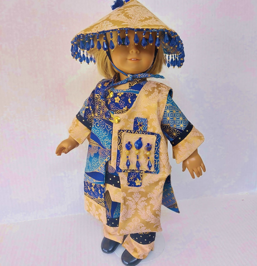 Asian Ensemble Includes Vest, Tunic, Pants and Hat Fits American Girl ...