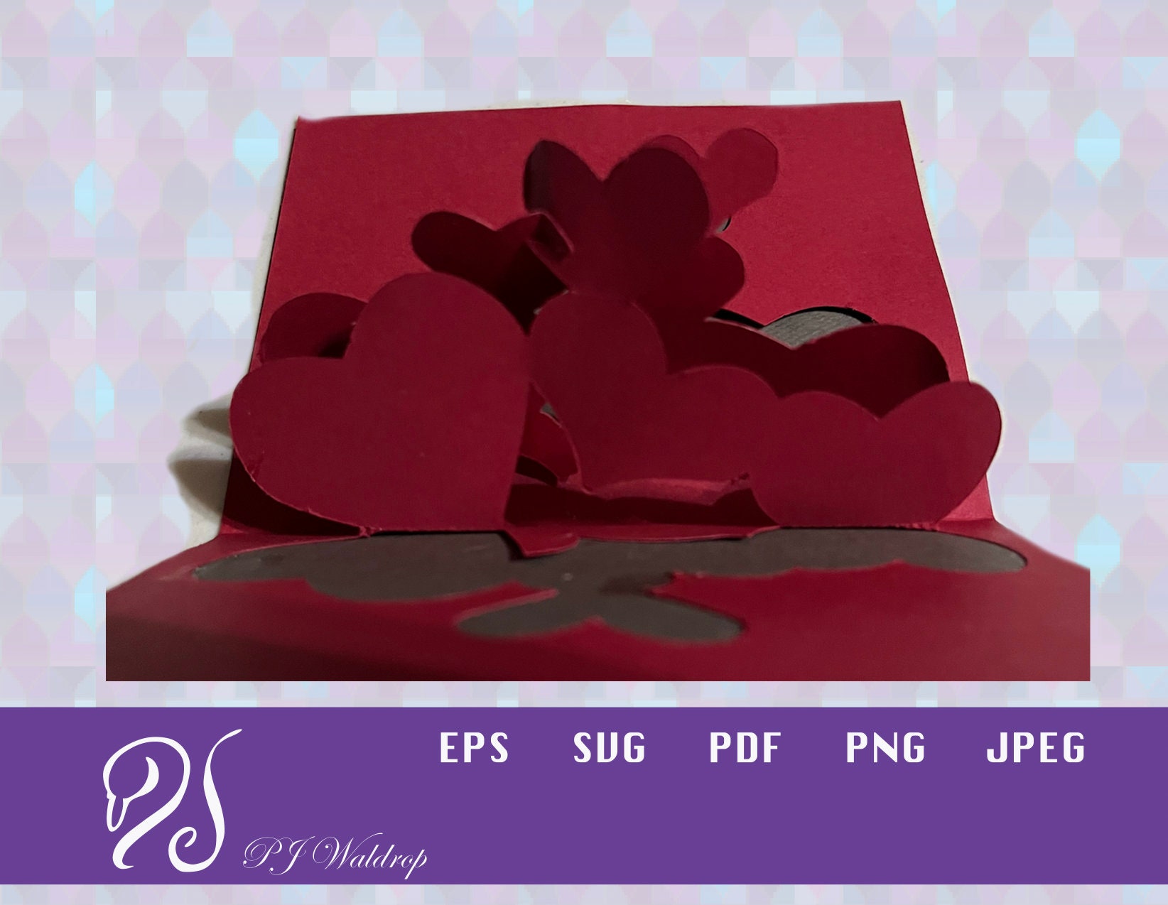 3D Pop up Heart Card, SVG Cut File - Etsy