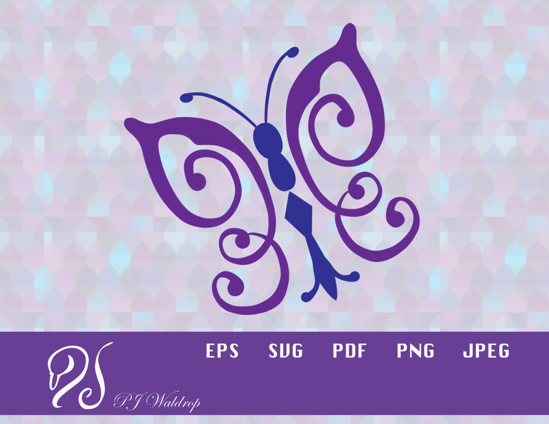 Lacey Art Nouveau Butterfly Digital File Svg, Eps, Pdf, Png, and Jpeg ...