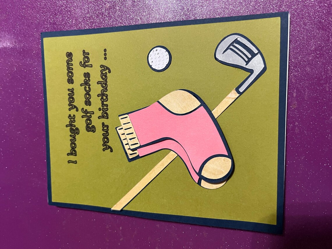 Golf Card, Layered Die Cut, SVG Digital Card File - Etsy