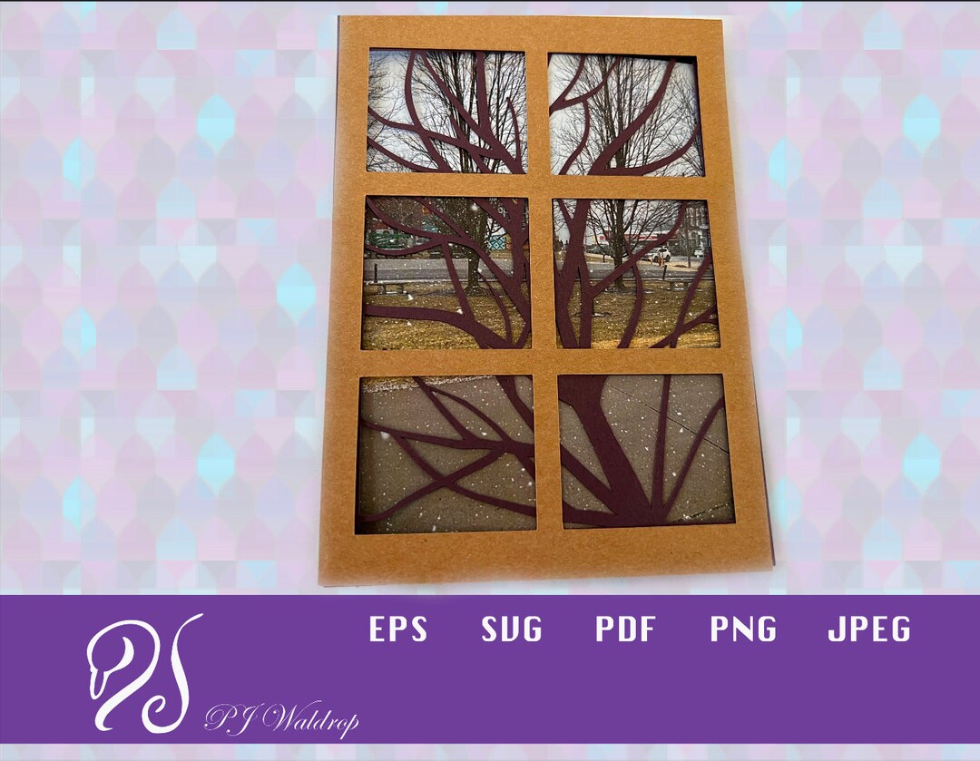 Tree in the Window Card, SVG and Cut File - Etsy
