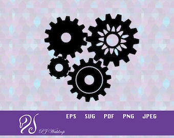 Gear Svg, Steampunk Svg, Metal Gears Svg, Cog Wheels Svg, Clipart, Cut ...