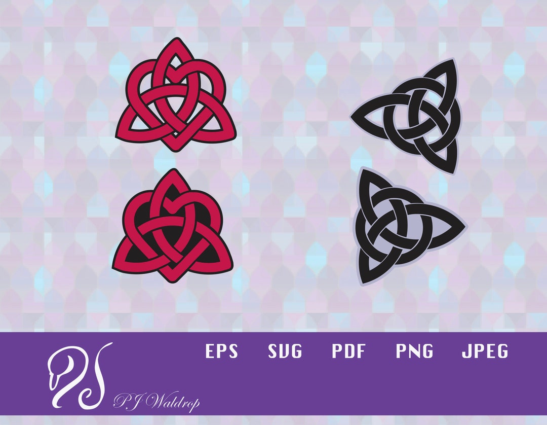 Celtic Knot Bundle, Trefoil and Heart Knot SVG Die Cut. - Etsy
