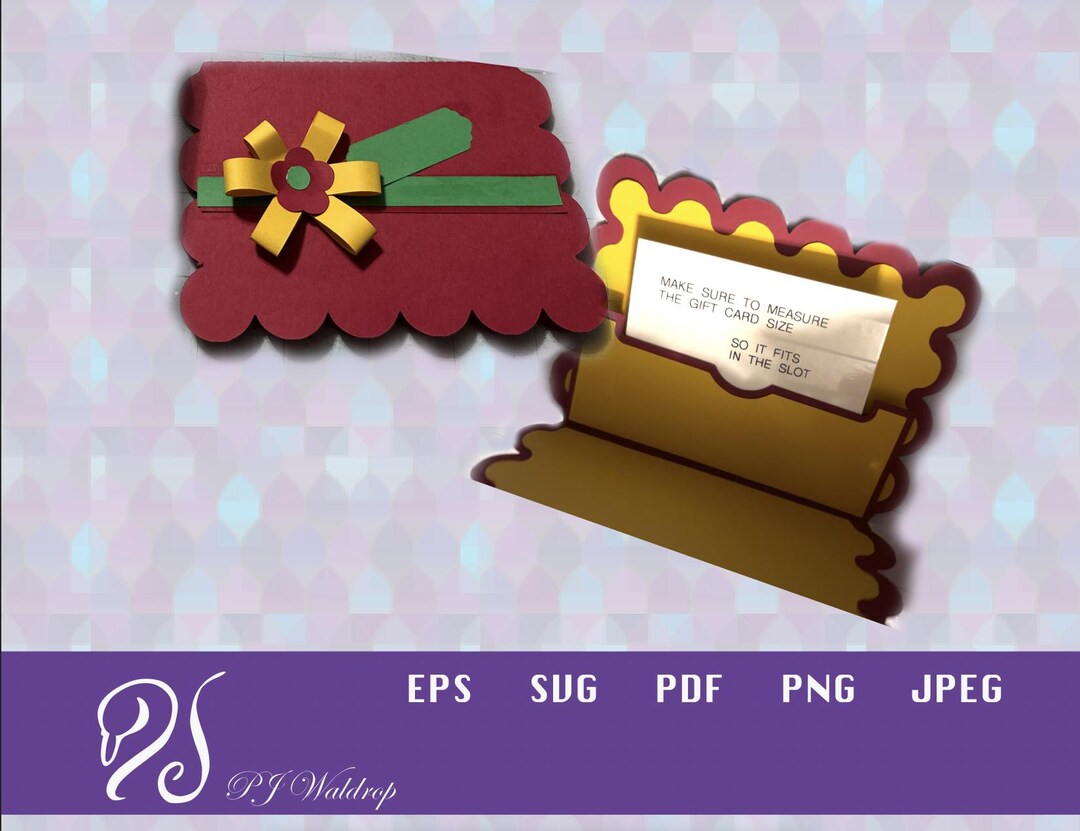 Gift Card Holder, Die Cut, Digital Cut File - Etsy