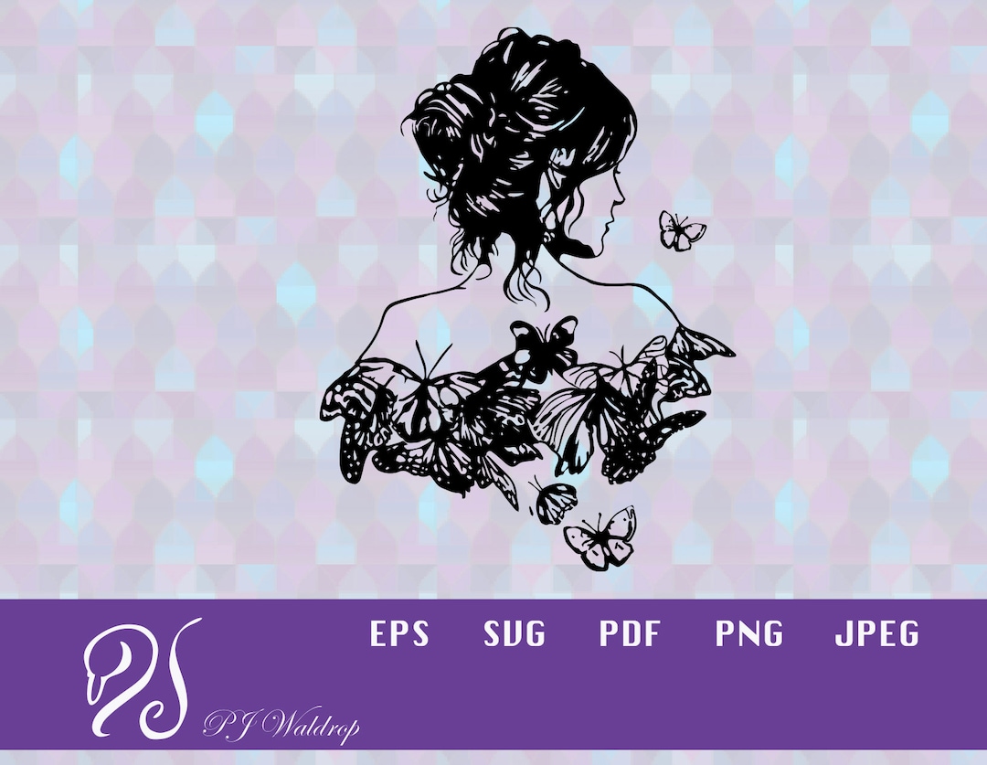 Butterfly Lady Die Cut, SVG - Etsy